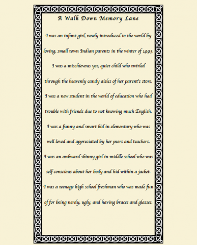 A Walk Down Memory Lane | Power Poetry